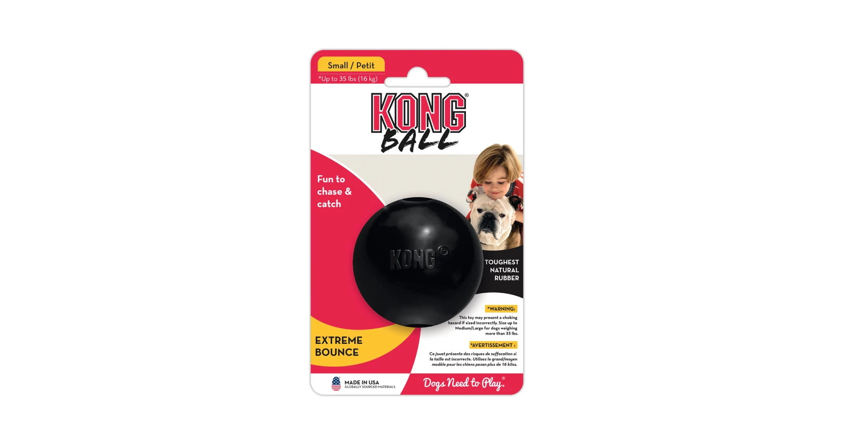 KONG Extreme Ball Kutyajáték - M/L : 7,5cm – Prémium minőség - Best4Pets
